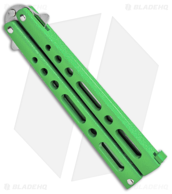 Benchmark Balisong Butterfly Knife Green + Satin - Blade HQ