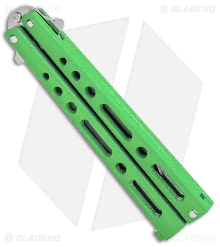 Benchmark Balisong Butterfly Knife Green + Satin - Blade HQ