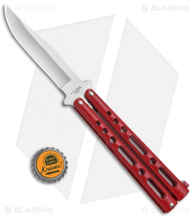 Benchmark Red Butterfly Knife + Satin - Blade HQ