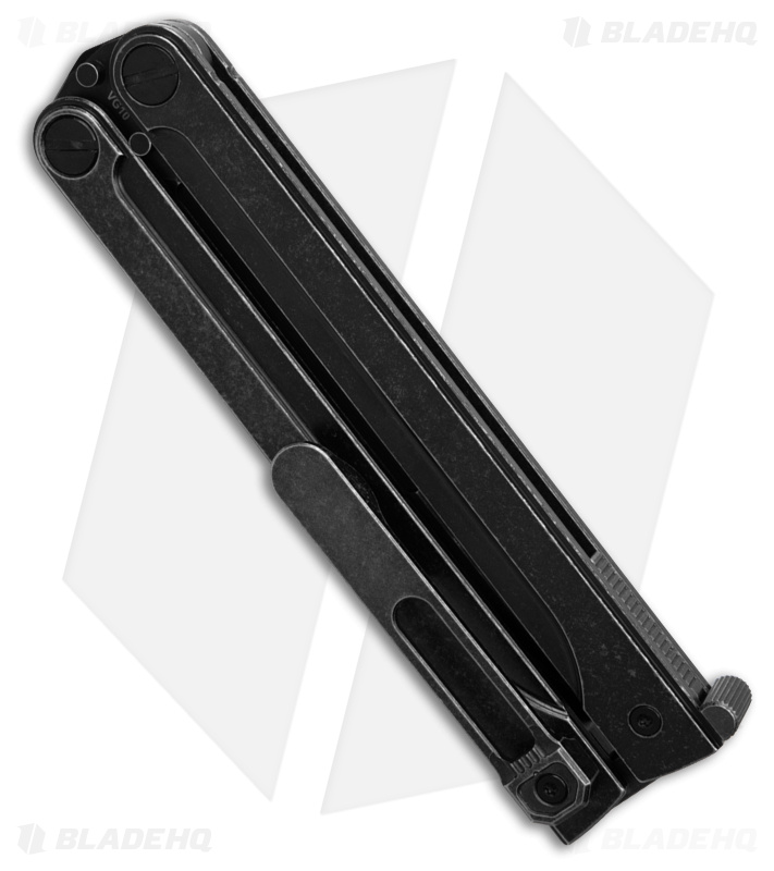 Daggerr Monarch Butterfly Knife Black Ti + Black - Blade HQ