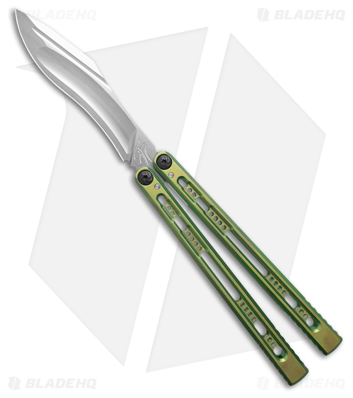 Fellowship Blades Empusa Balisong w/Speed Channels | Green