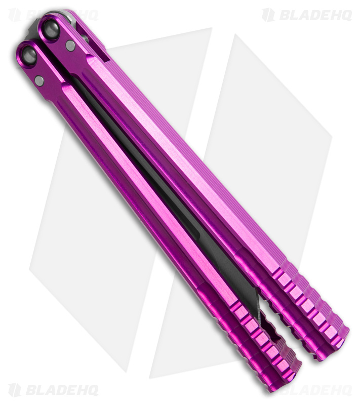 Franken Forge Galvanis Japanese Tanto Butterfly Knife Purple