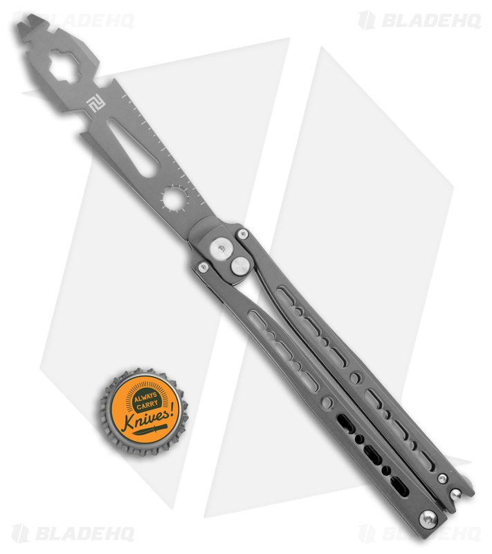 Artisan Cutlery Kinetic-Tool Auto Butterfly | Gray Steel | Blade HQ