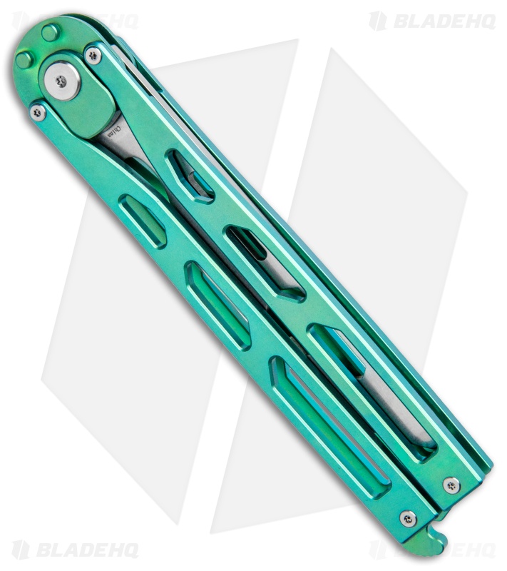 Artisan Cutlery Kinetic-Tool - Automatic Butterfly Tool | Green Ti