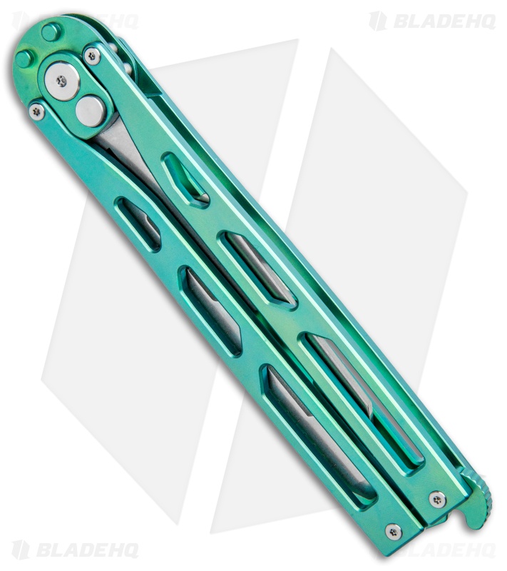 Artisan Cutlery Kinetic-Tool - Automatic Butterfly Tool | Green Ti