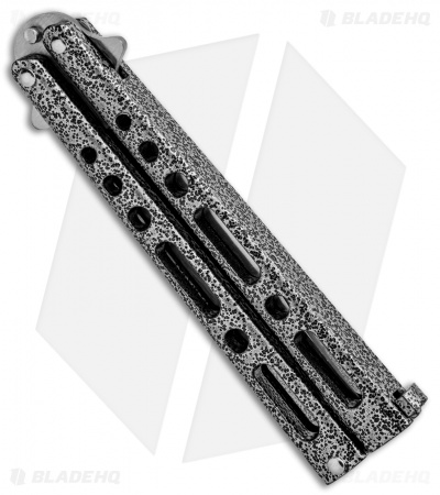Bear & Son 117 Large Butterfly Knife Gray (4" Satin) - Blade HQ