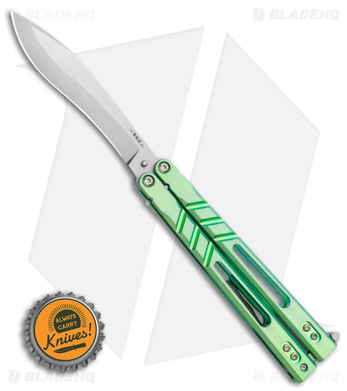 BRS Premium Alpha Beast Kukri - Balisong Butterfly Knife | Green - Blade HQ