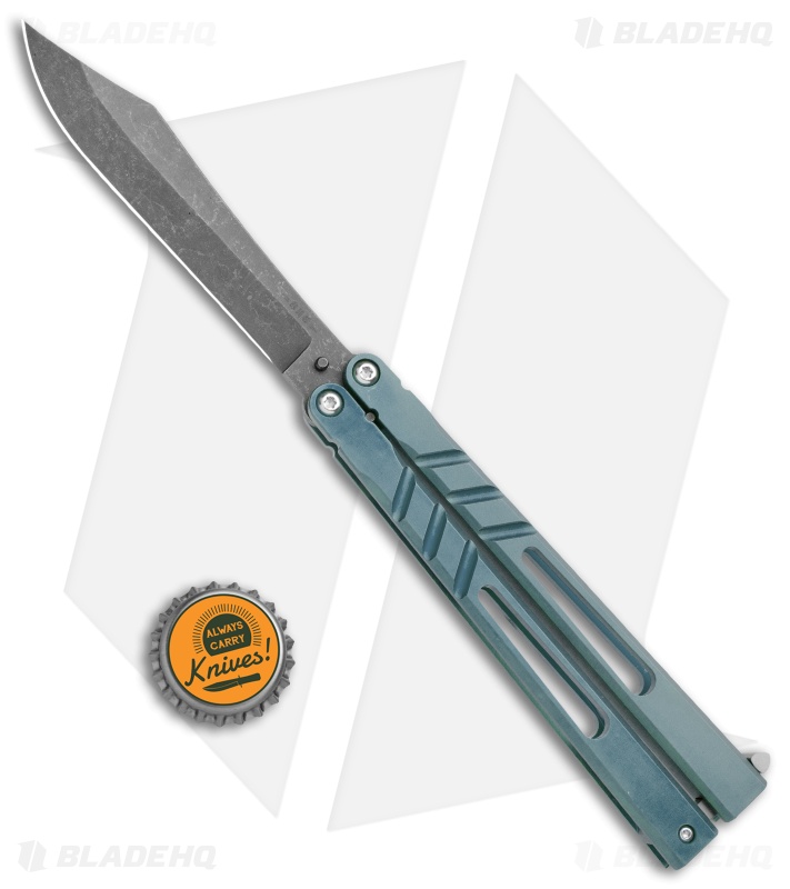 BRS Alpha Beast | Butterfly Knife | Blue Ti - Blade HQ
