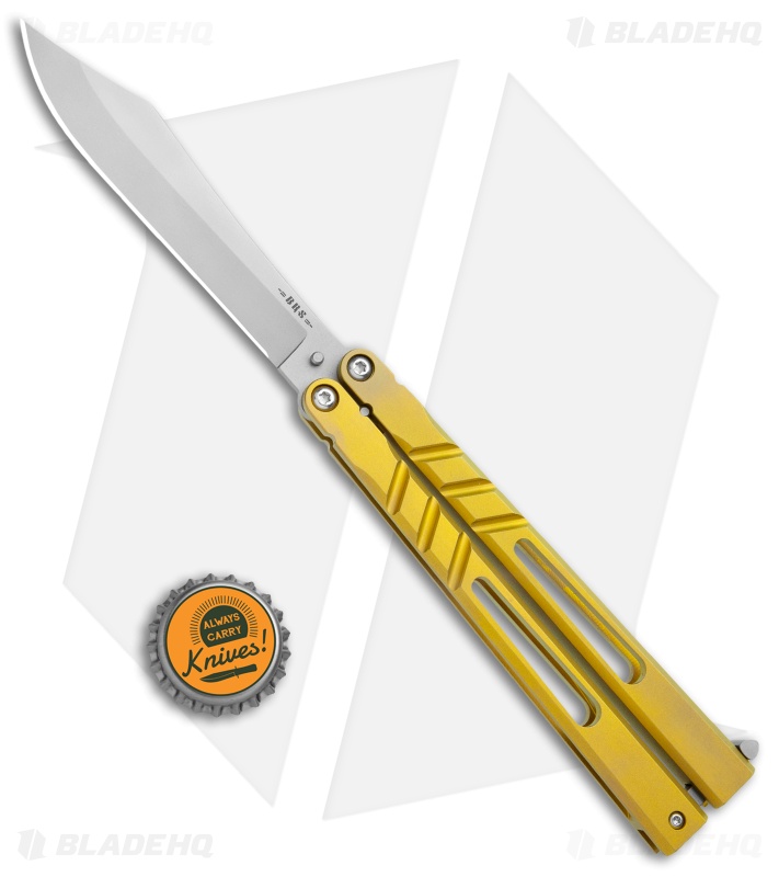 BRS Premium Channel Alpha Beast | Titanium Butterfly Knife | Gold