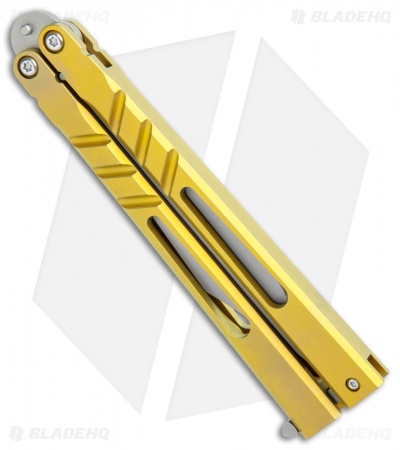 BRS Premium Channel Alpha Beast | Titanium Butterfly Knife | Gold