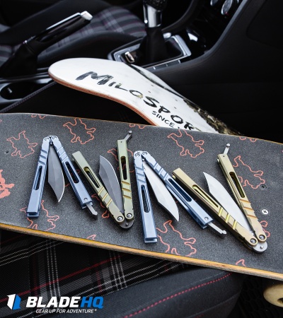 BRS Premium Channel Alpha Beast | Titanium Butterfly Knife | Gold