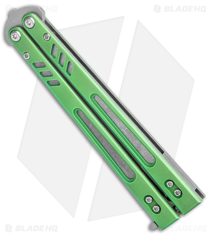 BRS Hybrid Replicant Alternate Balisong Green Titanium - Blade HQ