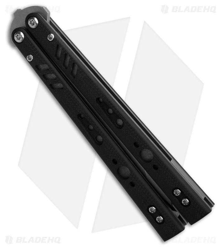 BRS Replicant Balisong Butterfly Knife Black G-10 (4.5" Stonewash ...