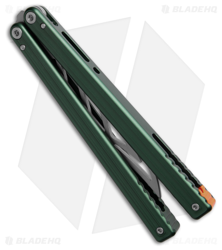 Nabalis Marbles Trainer Butterfly Knife Green Anodized Al