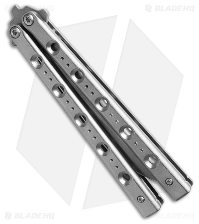 Flytanium Fly One Balisong Orange Peel Ti (SW) - Blade HQ