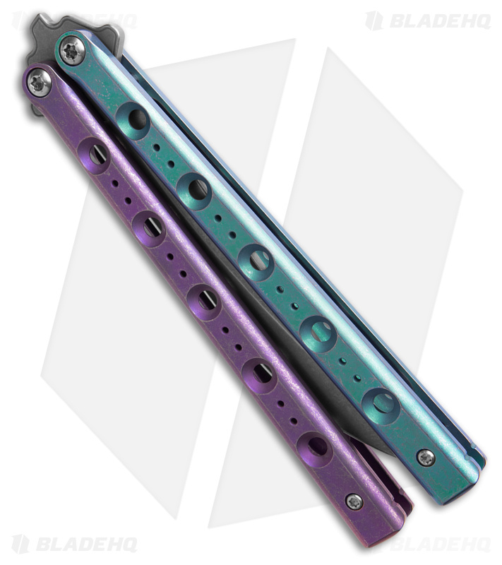 Flytanium Fly One Balisong Magenta/Teal Ti (SW) - Blade HQ