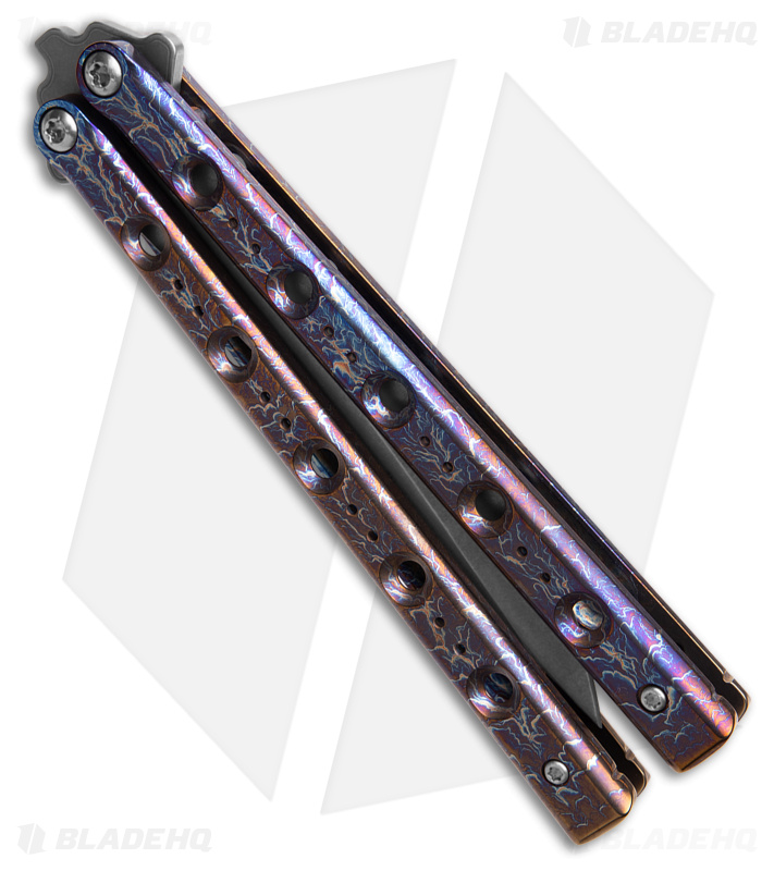 Flytanium Fly One Balisong #71 Toxic Stonewash - Blade HQ