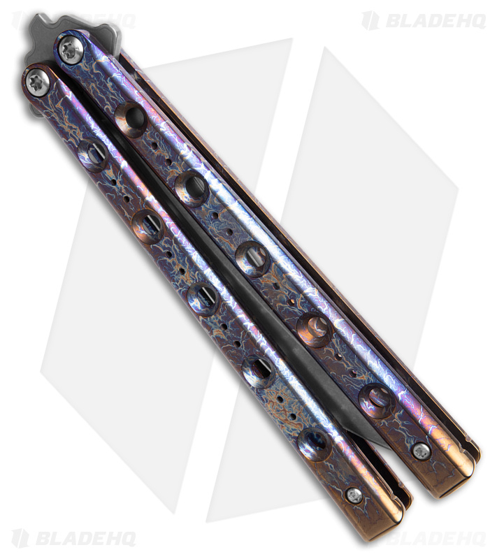 Flytanium Fly One Balisong #71 Toxic Stonewash - Blade HQ