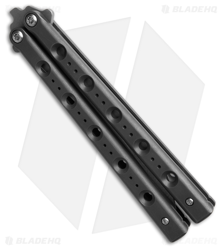 Flytanium Fly One Balisong Blackened Stonewash - Blade HQ