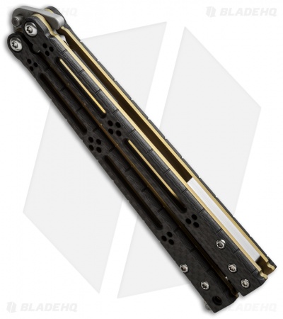 Hom Design Basilisk-R Balisong Butterfly Knife Carbon Fiber (4.6" Bead ...