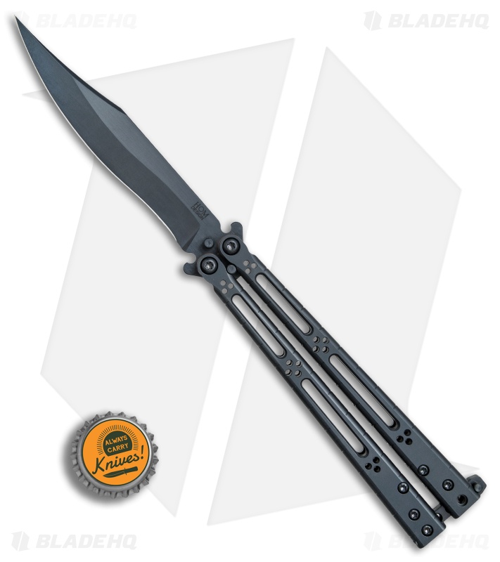Hom Design Basilisk Elite Balisong Butterfly Knife PVD Ti (4.6" Black ...