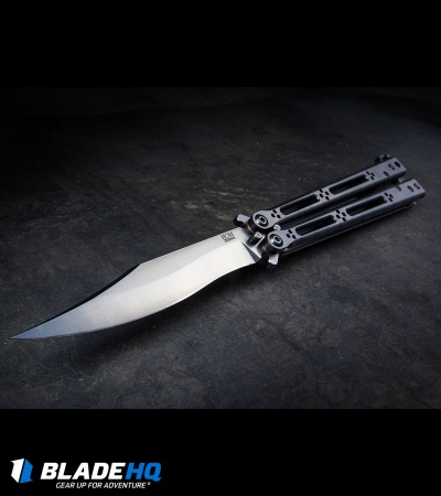 Hom Design Basilisk Elite Balisong Butterfly Knife PVD Ti (4.6" Black ...