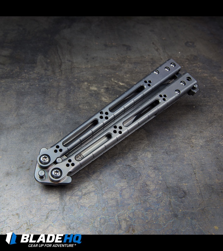 Hom Design Basilisk Elite Balisong Butterfly Knife PVD Ti (4.6" Black ...