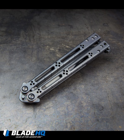 Hom Design Basilisk Elite Balisong Butterfly Knife PVD Ti (4.6" Black ...