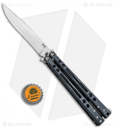 HOM Design PVD Specter Balisong - Butterfly Knife | Gray | Blade HQ