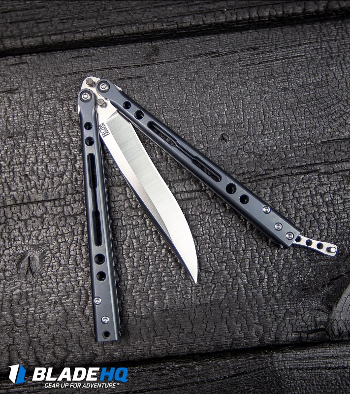 HOM Design PVD Specter Balisong - Butterfly Knife | Gray | Blade HQ