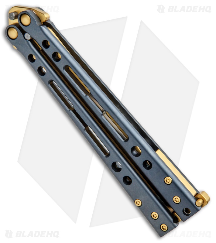 Hom Design Specter Elite - Titanium Balisong Butterfly Knife | Gold