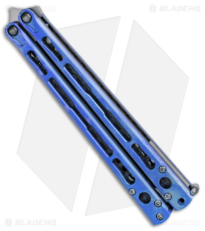 Hom Design Chimera - Premium Butterfly Knife | Blue Ti | Blade HQ