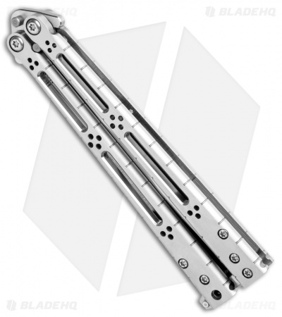 Hom Design Basilisk-R Titanium Balisong Butterfly Knife (4.6" Satin) CF ...