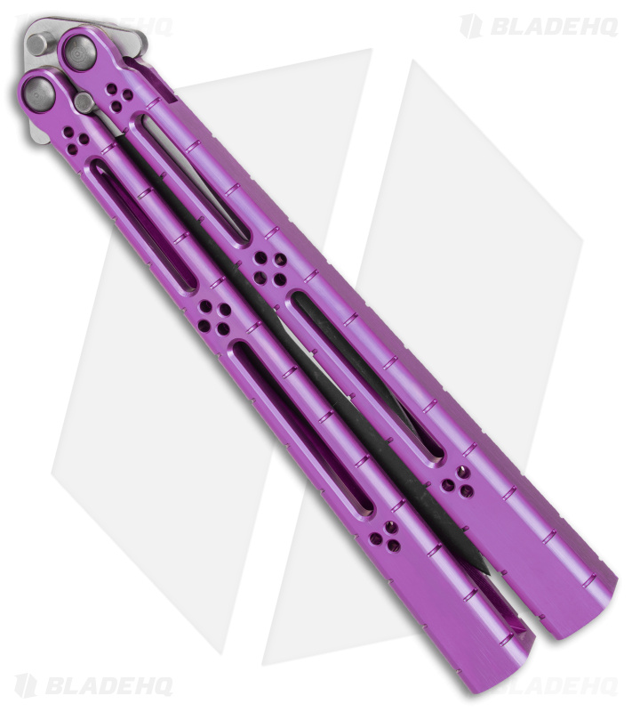 Hom Design I-Basilisk Channel Balisong Magenta Ti - Blade HQ