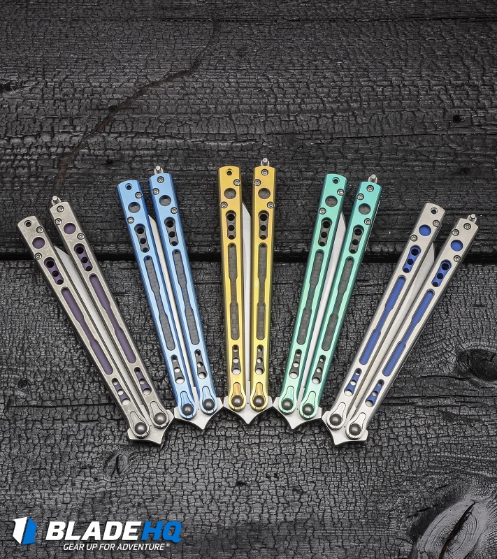 Hom Design Chimera - Premium Butterfly Knife | Blue Ti | Blade HQ