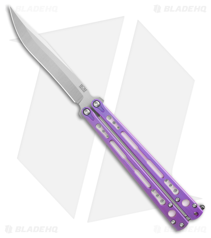 HOM Chimera V2 Purple Ti + White/Teal G-10/Satin - Blade HQ