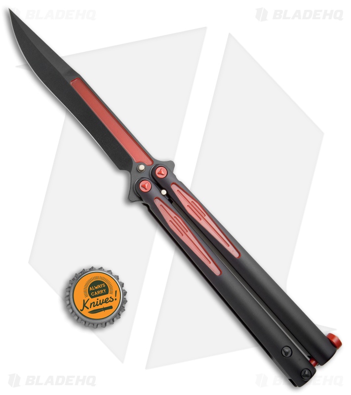 Microtech Tachyon III Butterfly Knife | Black/Red | Blade HQ