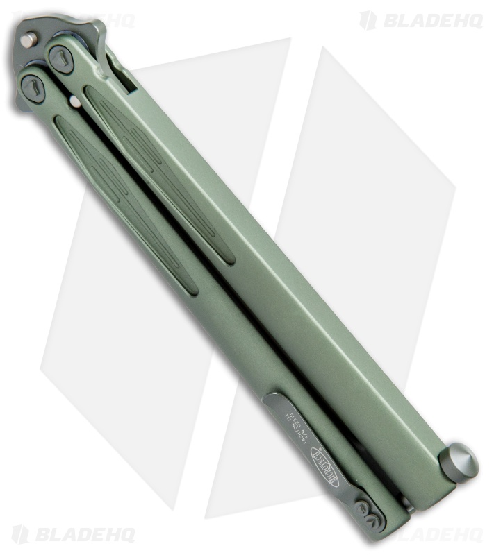Microtech Tachyon III Balisong | Green/Green | Blade HQ
