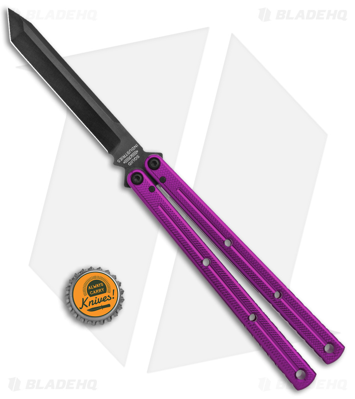 Squid Krake Raken Tanto V2.5 Balisong | Purple | Blade HQ