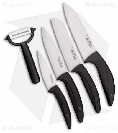 Benchmark Kitchen 5-Piece Black Ceramic Knife Set - Blade HQ