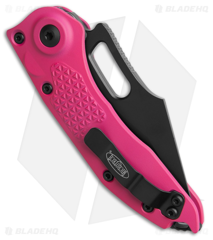 Microtech Stitch Automatic Knife Pink Al Black