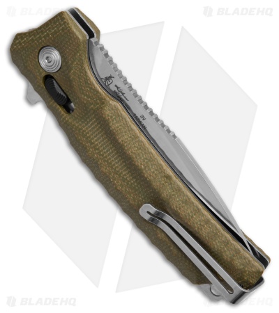 SOG Hidaka XR Crossbar Lock Knife Green Micarta