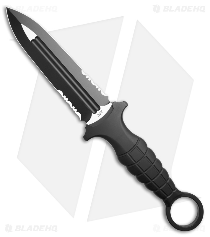 Andre de Villiers Brutus Dagger 2 Black Ti Dagger Black Serr