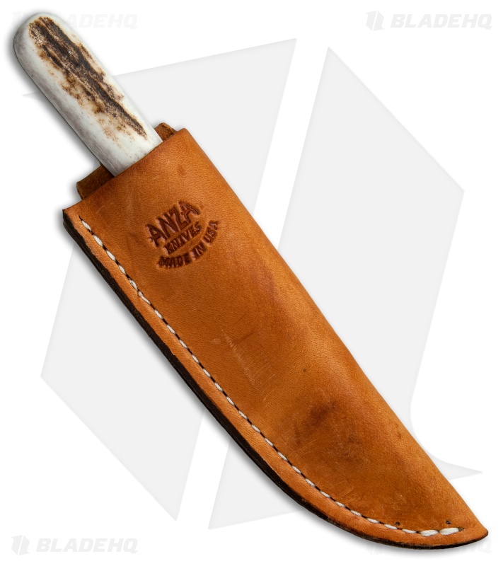 Anza Knives NK-E Fixed Blade Knife Stag Horn (3.25" Satin) - Blade HQ