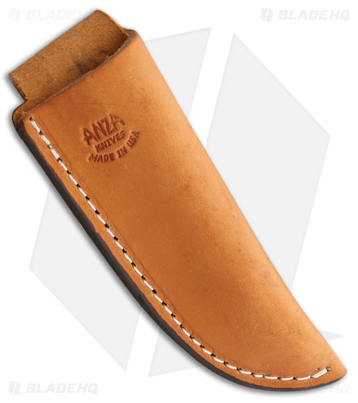 Anza Knives JWK-1ABJ Fixed Blade Knife Amber Bone (3.75" Satin) - Blade HQ