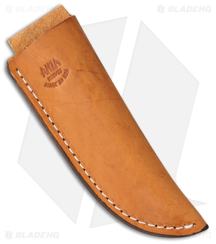 Anza Knives MC-2 AJB Fixed Blade Knife Amber Jigged Bone (3.6" Satin ...