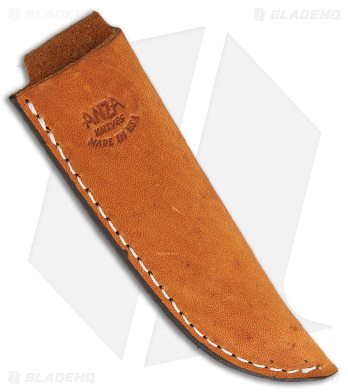 Anza Knives SP-3AJB Fixed Blade Knife Amber Jigged Bone (3.25" Plain ...