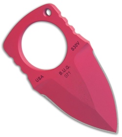 Atlas Dynamic Defense BUG Neck Knife Fixed Blade (1.5" Pink) - Blade HQ