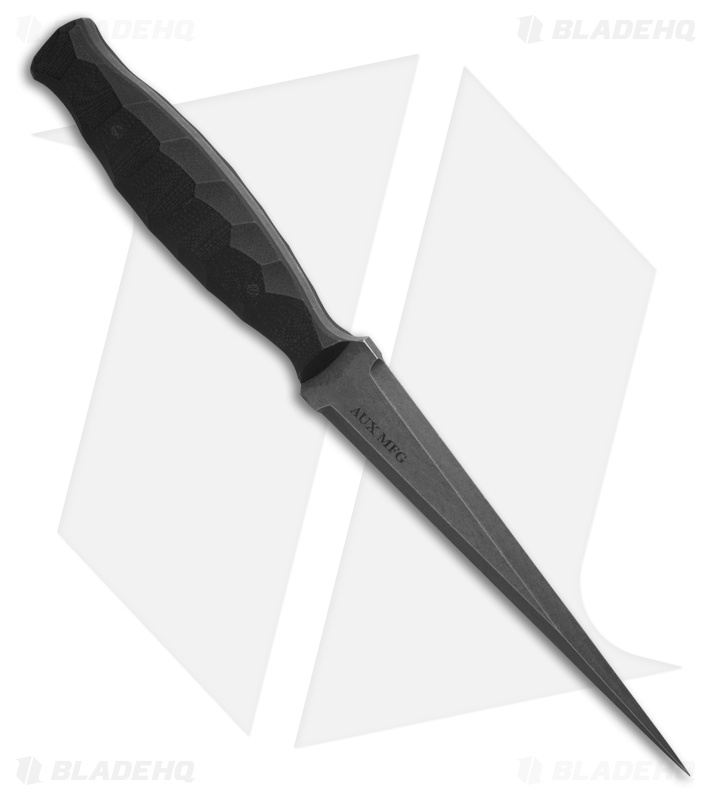 Auxiliary Manufacturing FS Spike Fixed Blade Knife Black G10 (5.75 ...