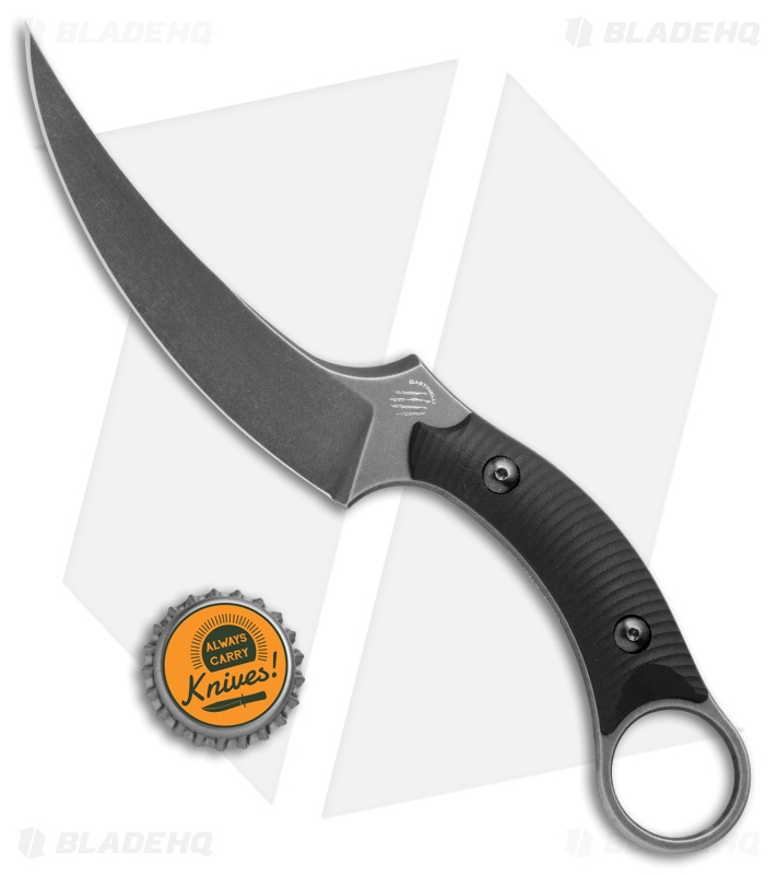Bastinelli Creations Mako Fixed Blade Black G-10 (4.5" Black Stonewash ...